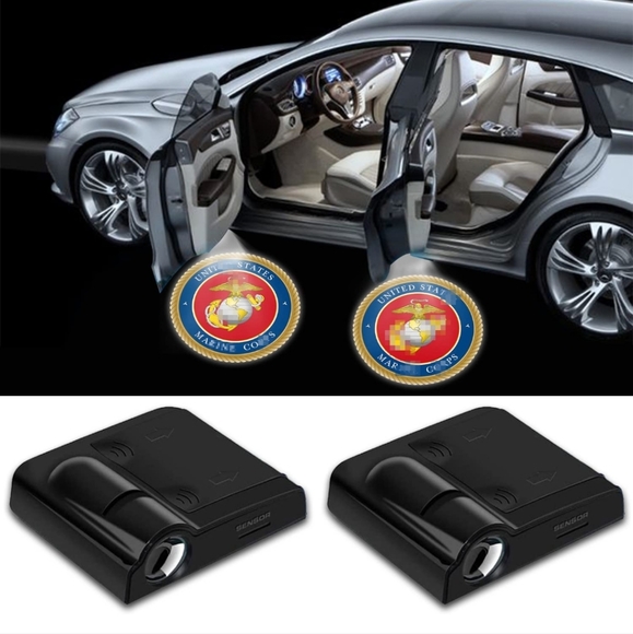 Other | 4 Sets Usmc 2 Sets Navy Projector Car Door Lights | Poshmark